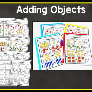 Addition Numbers 1-10 Worksheet - Etsy
