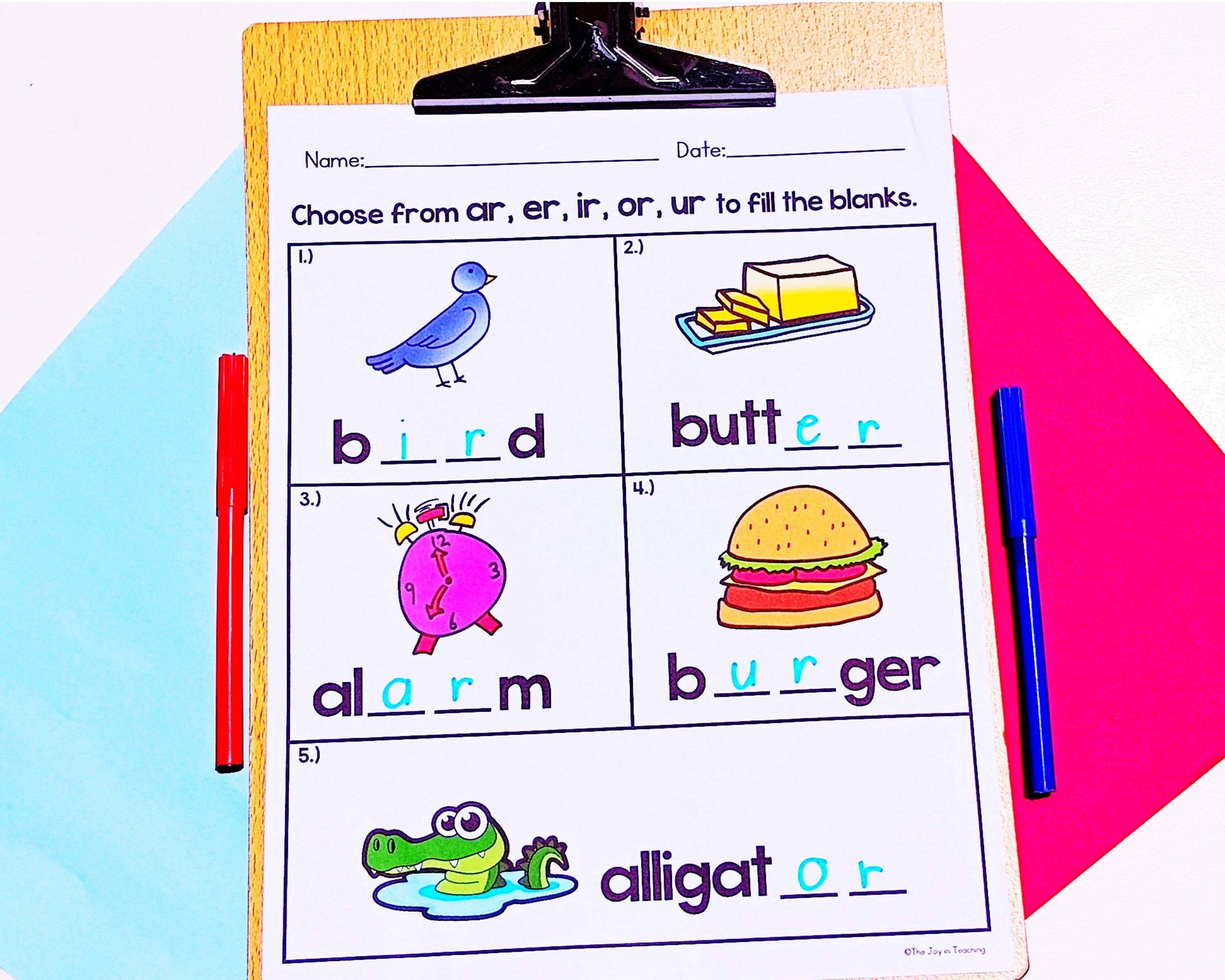 R-controlled Vowel Worksheet Bossy R Worksheet - Etsy