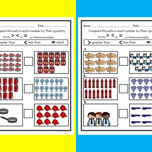 Comparing Numbers 0-20 Worksheet - Etsy