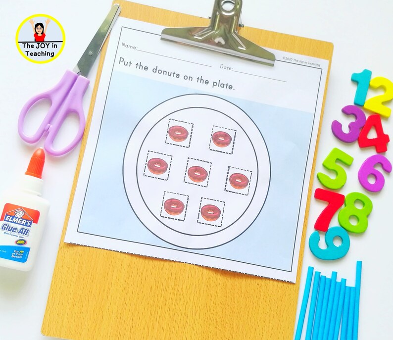 Numbers 1-10 Cut and Paste-number Counting Printable - Etsy