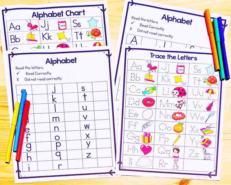 Alphabet Assessment Worksheet - Etsy