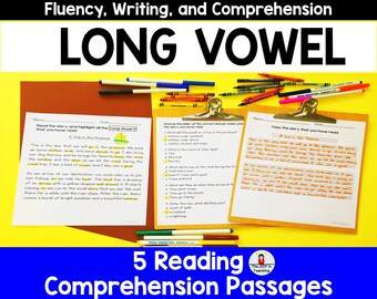 Long Vowel E Reading Comprehension Passage | Etsy