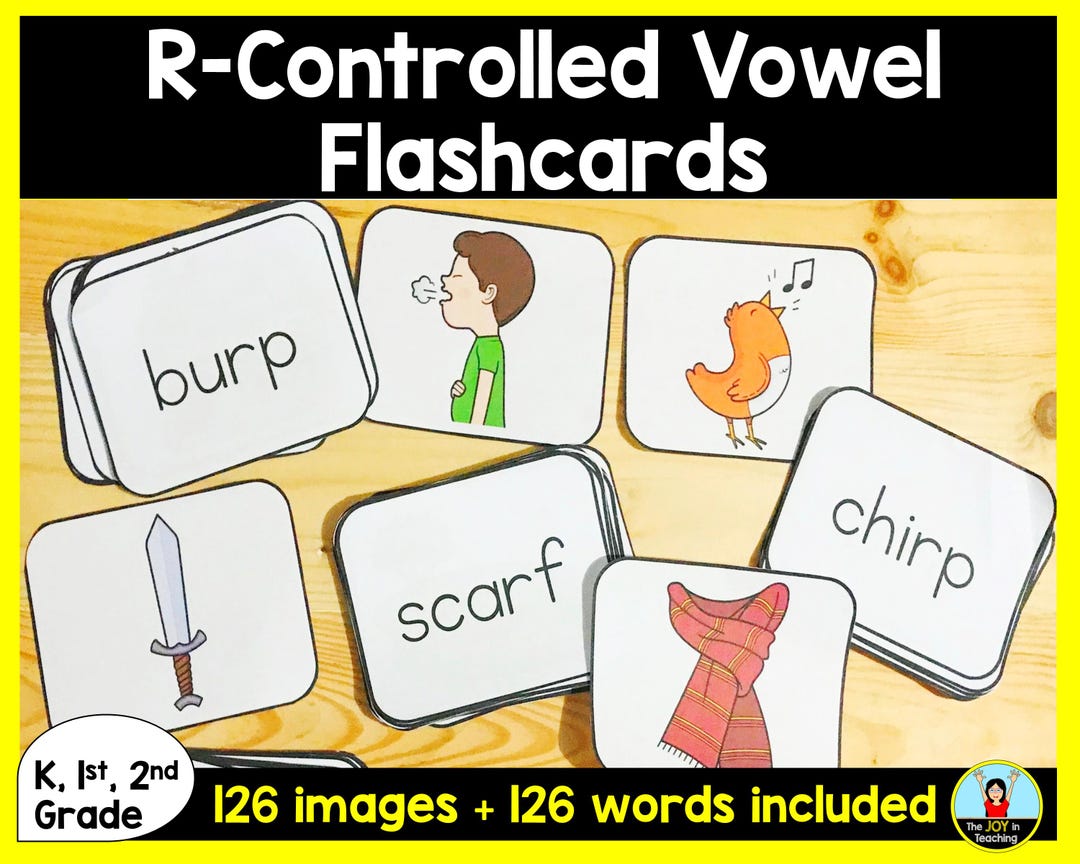 R-controlled Vowel Flashcards - Etsy