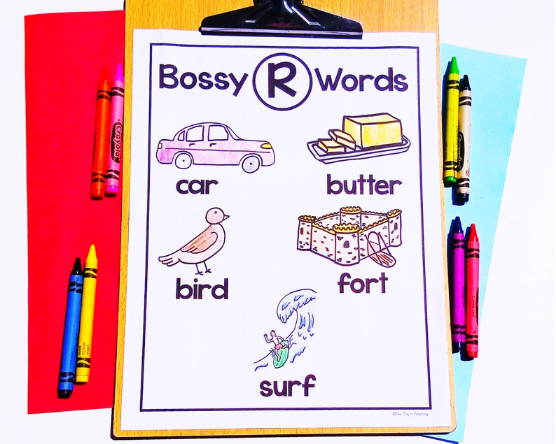 R-controlled Vowel Coloring Pages - Bossy R Coloring Pages - Etsy