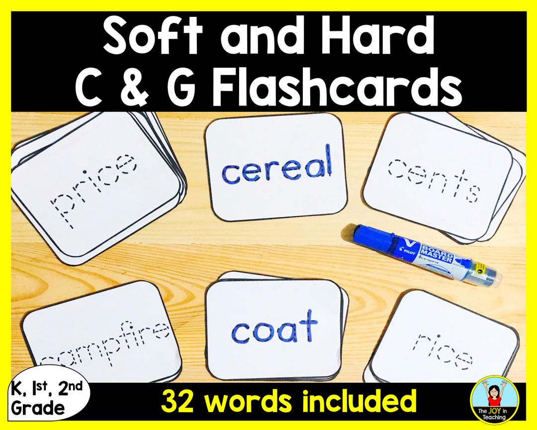 Hard and Soft C and G Tracing Flashcards - Etsy