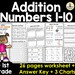 Addition Numbers 1-10 Worksheet - Etsy