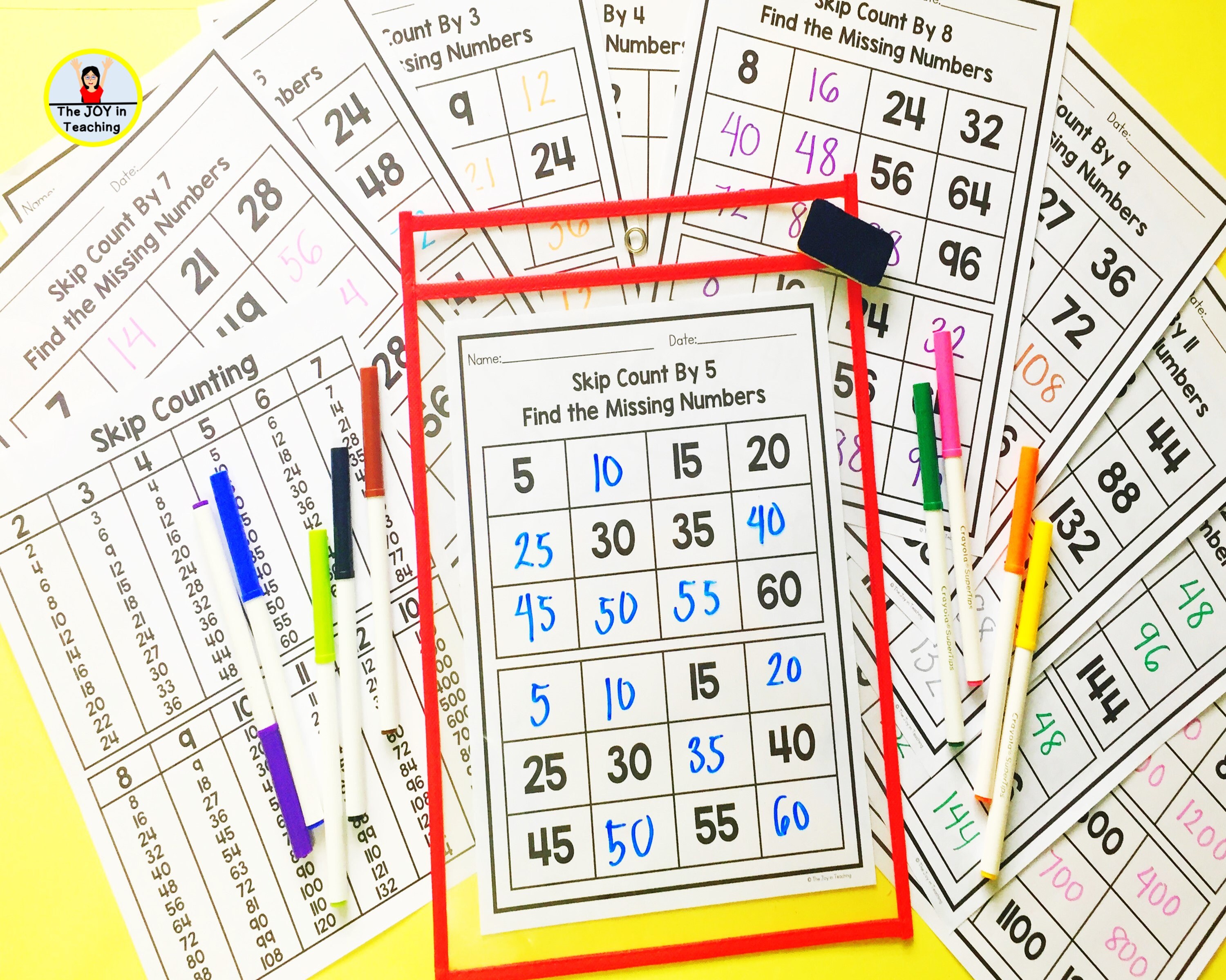 Skip Counting Missing Numbers Worksheet - Etsy