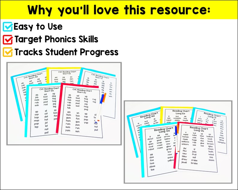 Phonics Reading Chart - Etsy
