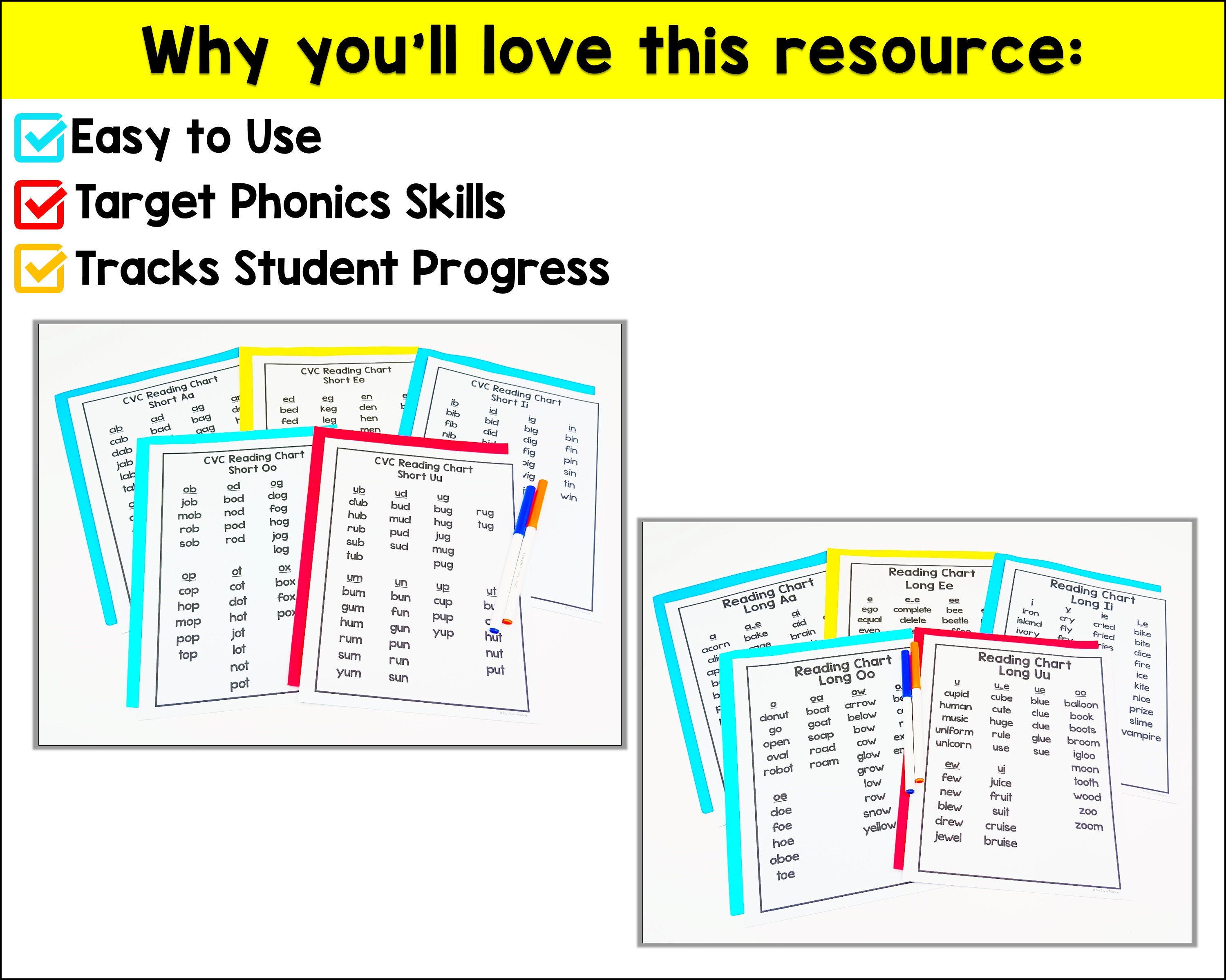 Phonics Reading Chart - Etsy