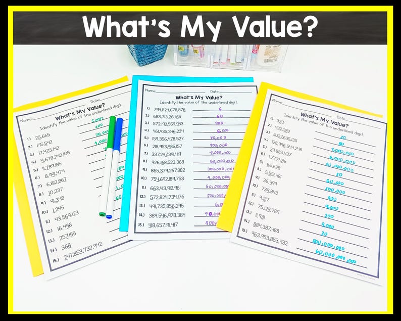 Place Value up to Billions - Etsy