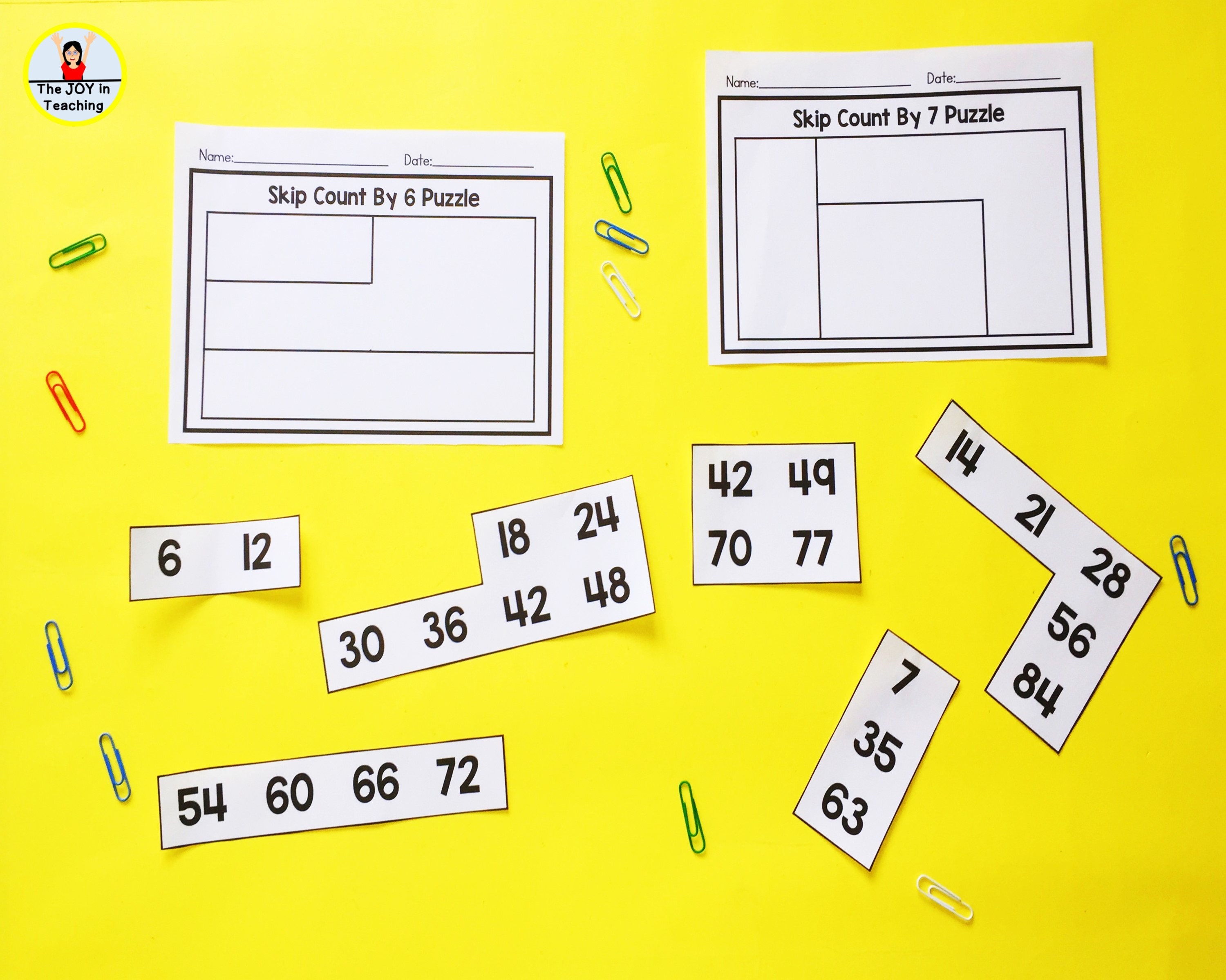 Skip Counting Puzzle Activity - Etsy UK
