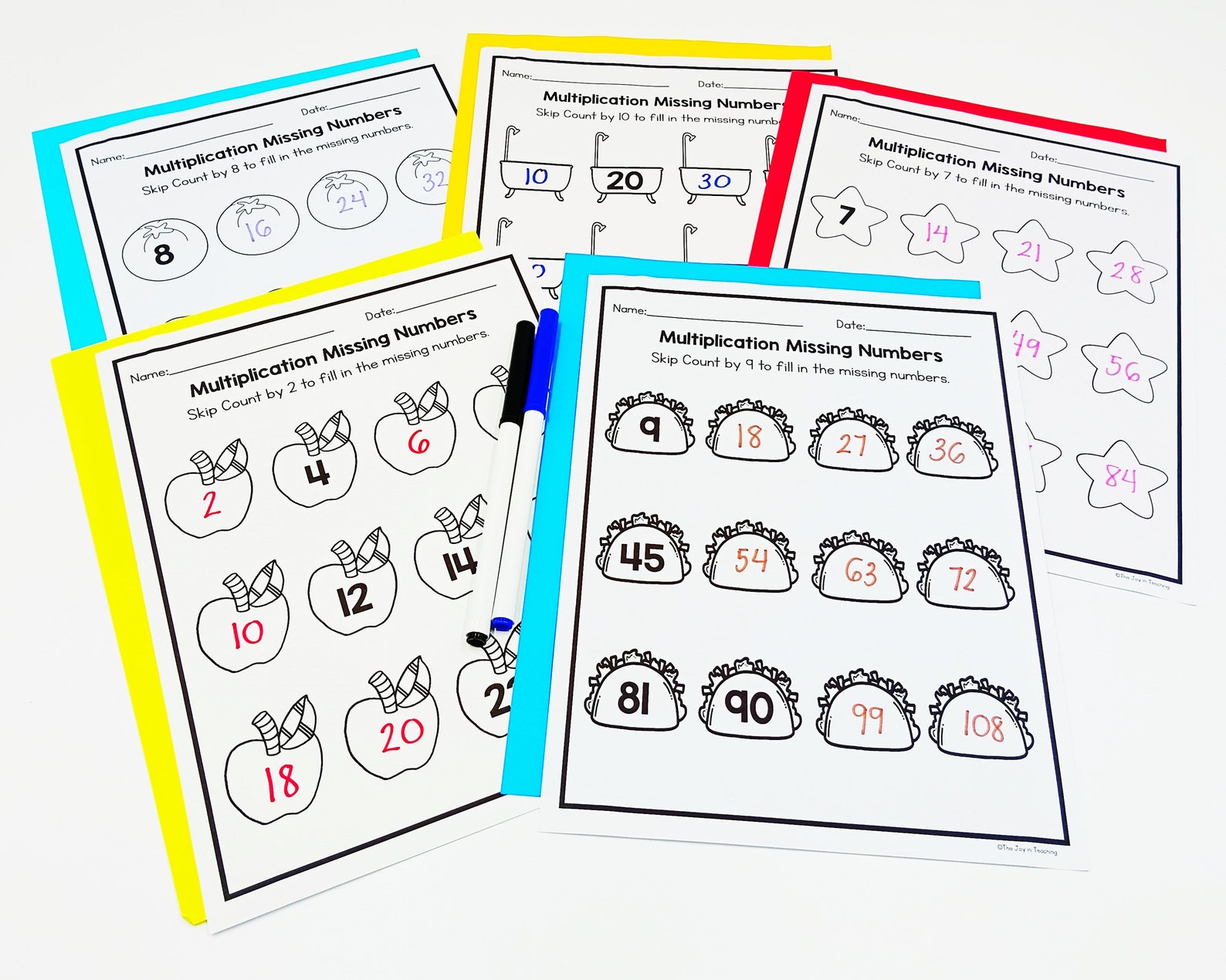 Multiplication Skip Count Missing Numbers Activity - Etsy