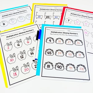 Multiplication Skip Count Missing Numbers Activity - Etsy