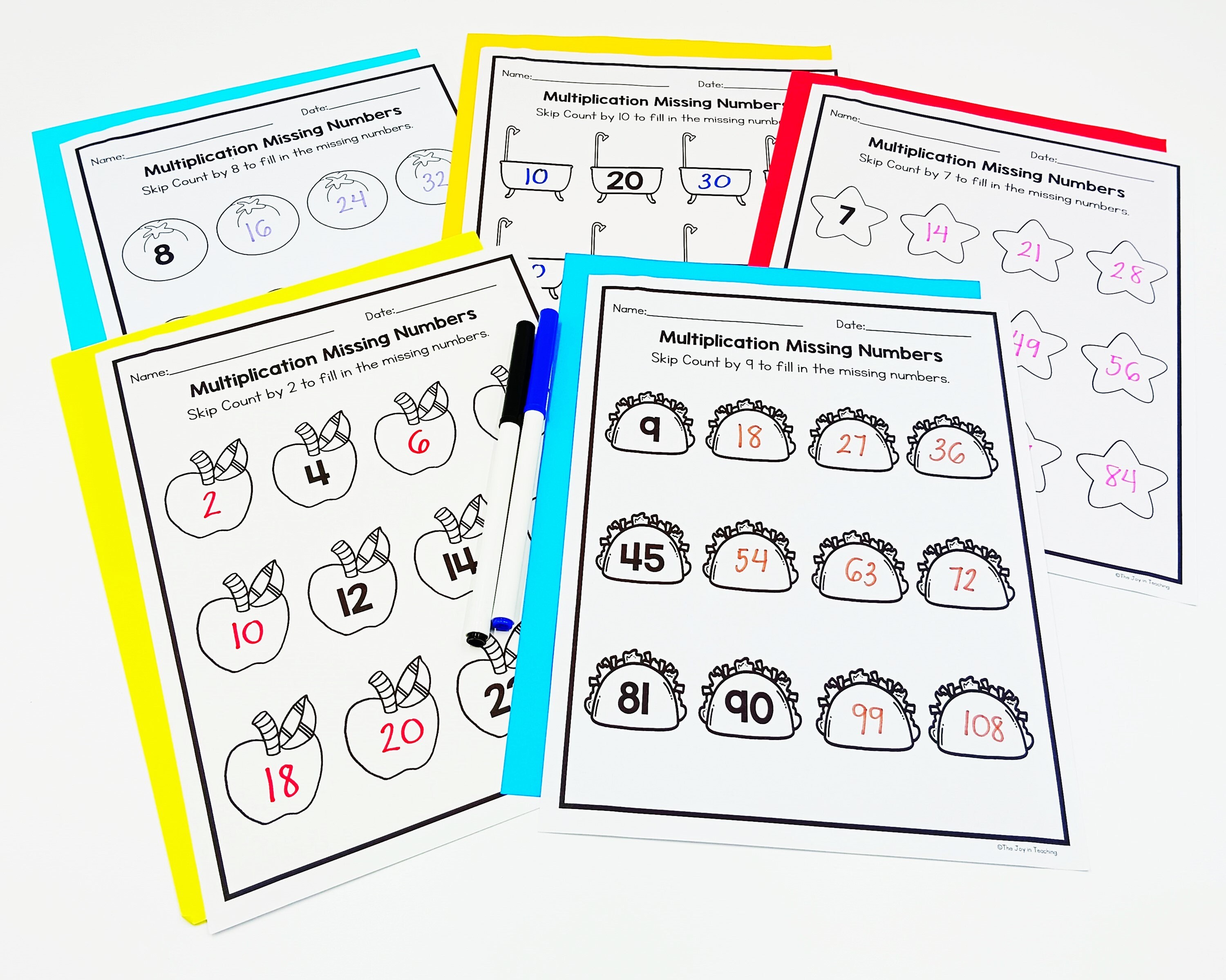 Multiplication Skip Count Missing Numbers Activity - Etsy