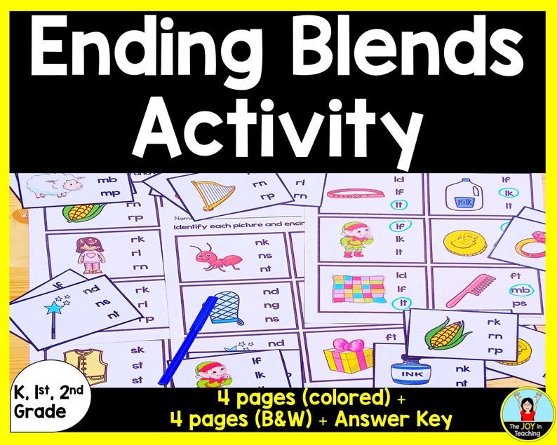 Ending Blends Activity - Etsy