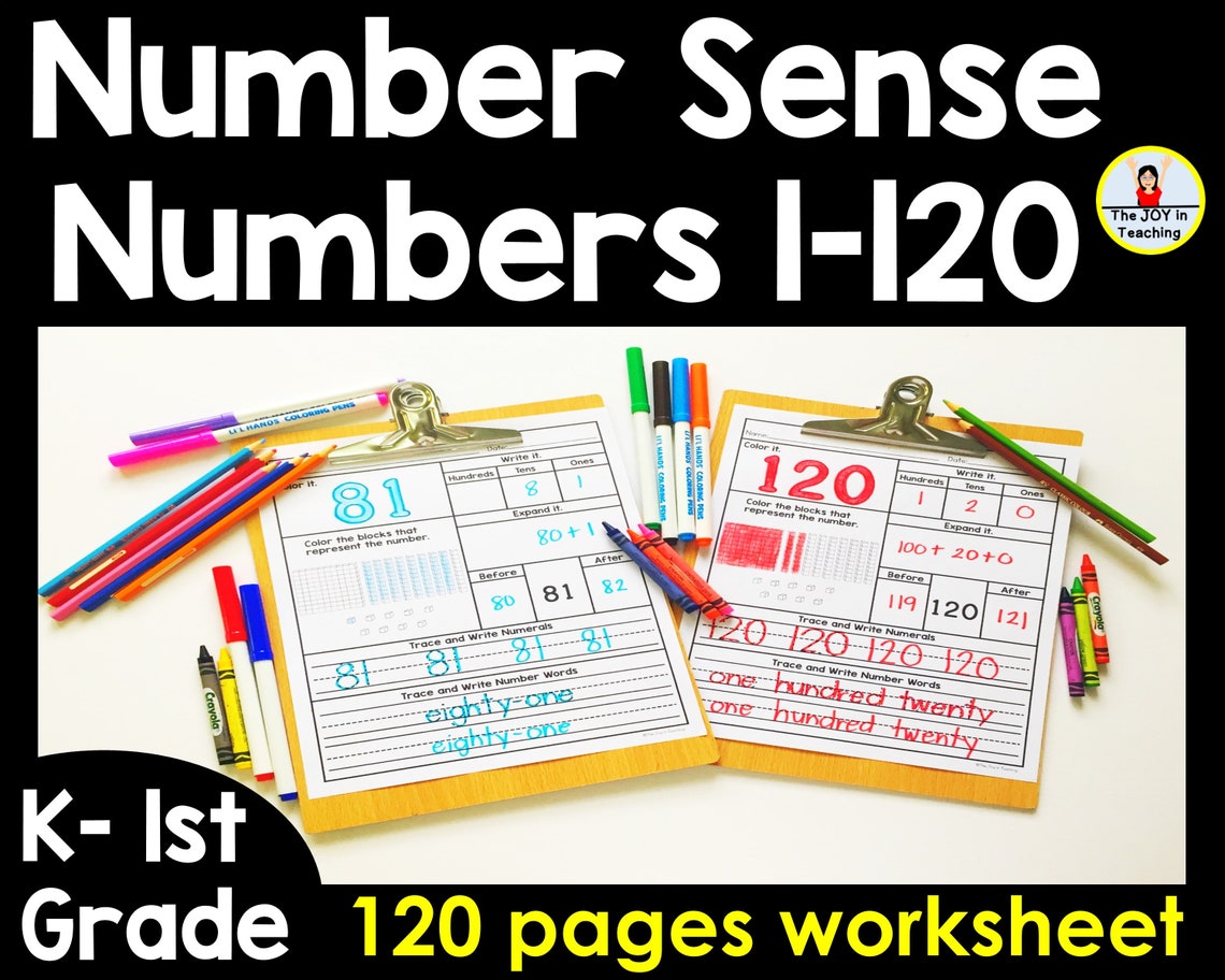 Number Sense Numbers 1-120 Worksheet - Etsy