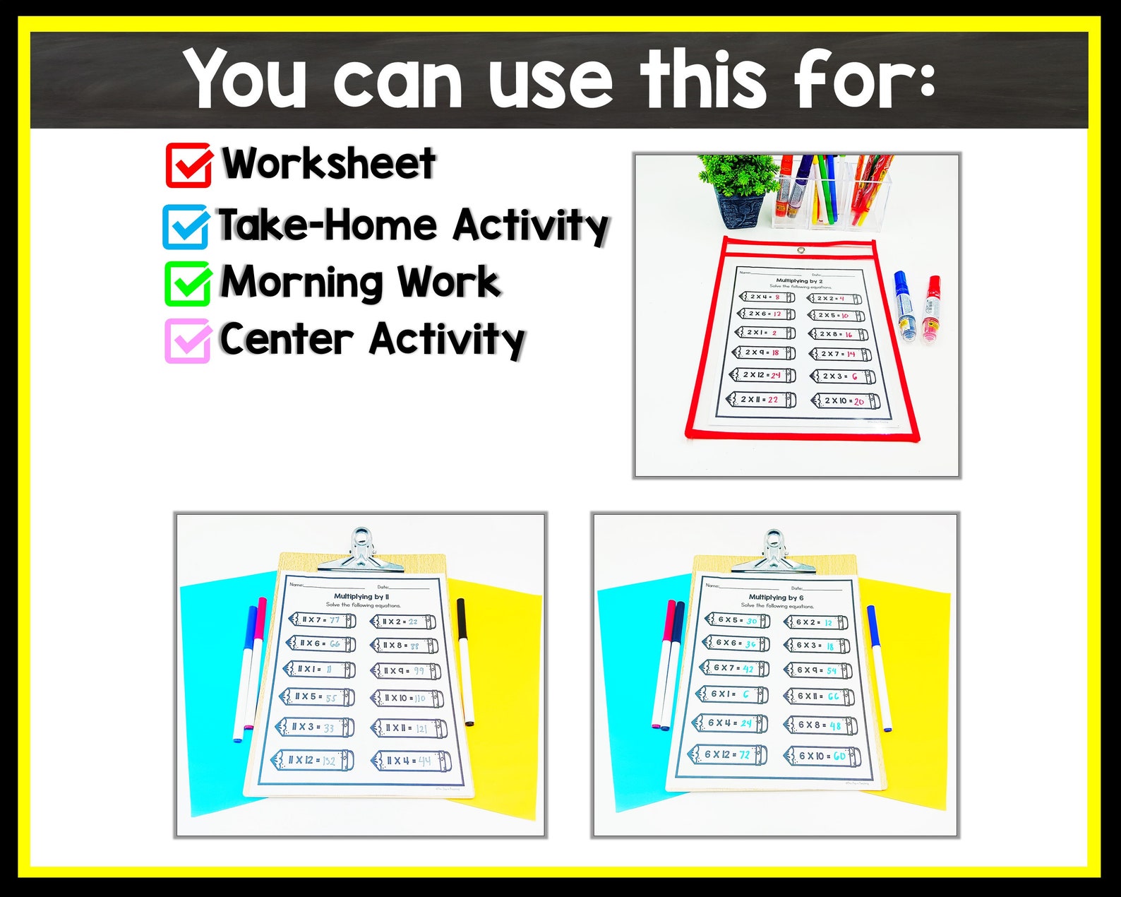 Multiplication 1-12 Worksheet - Etsy