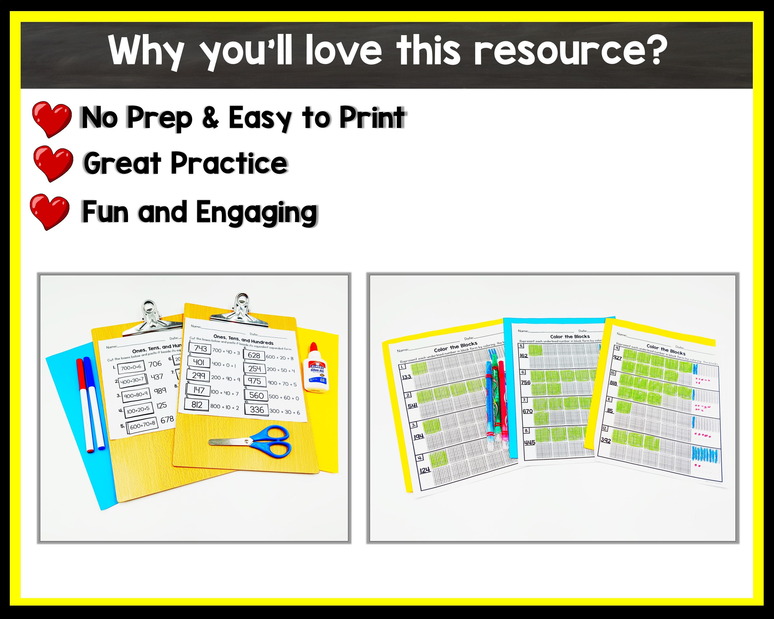 Hojas De Trabajo Sobre El Valor Posicional De Las Unidades Y Las Decenas