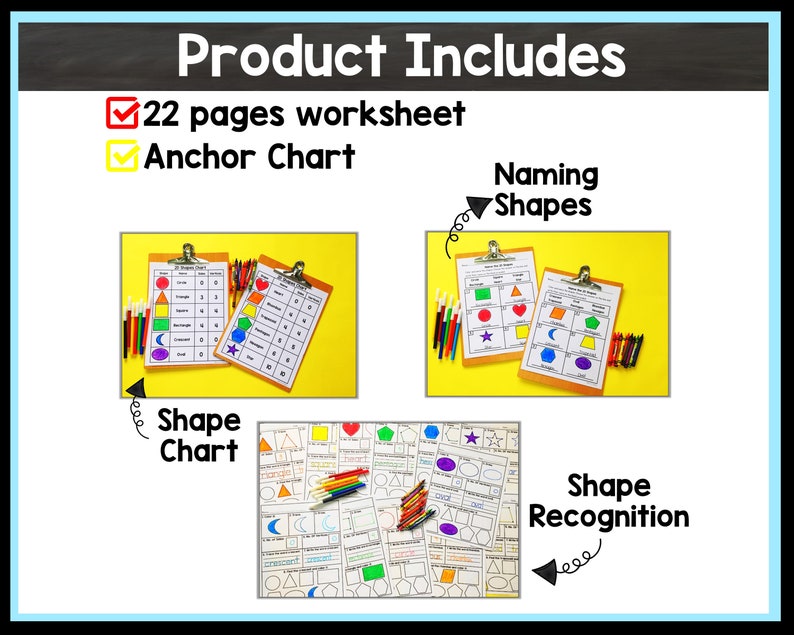 2D Shapes Worksheet - Etsy
