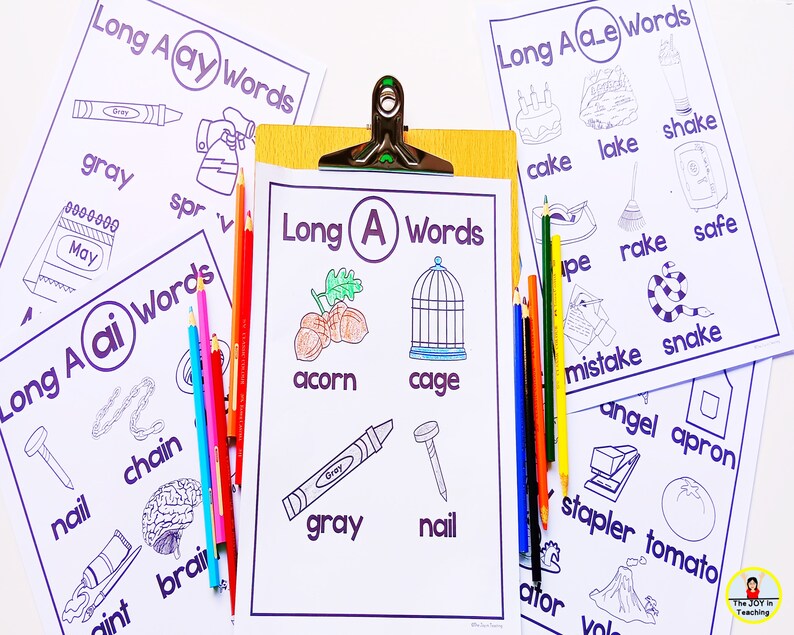 Long Vowel Coloring Pages - Etsy