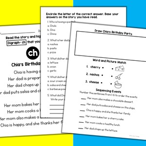 Digraph Reading Comprehension Passage - Etsy