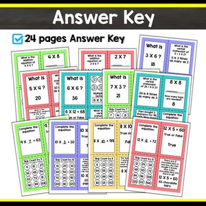 Multiplication 1-12 Task Cards - Etsy