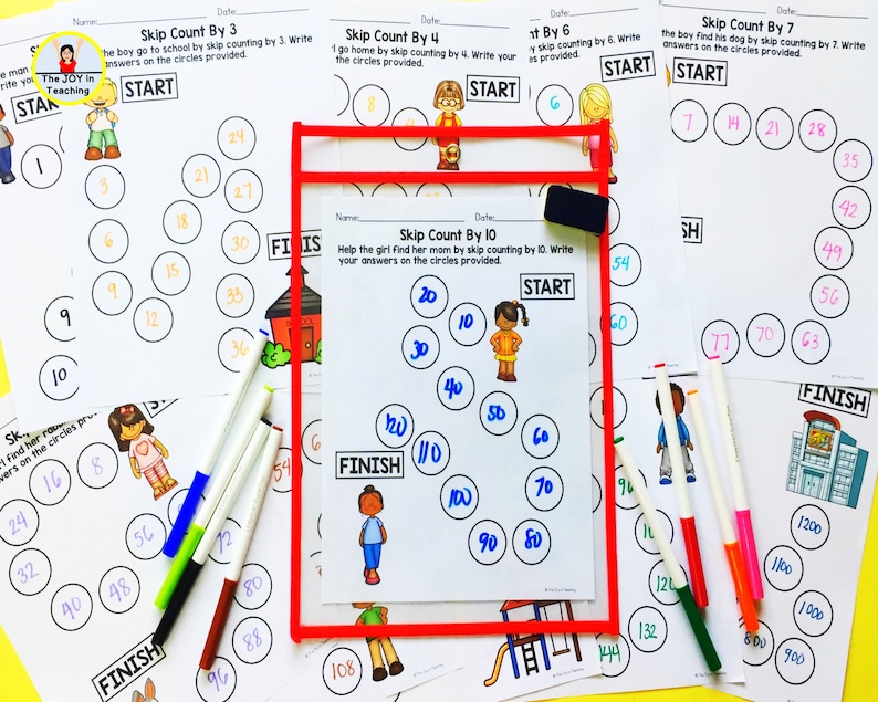 Skip Counting Maze Worksheet - Etsy