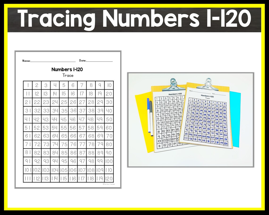 Numbers 1-120 Assessment Worksheet - Etsy