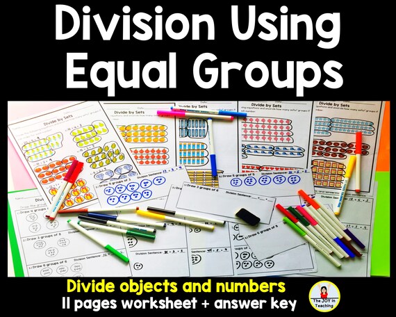 Division Using Equal Groups-division Using Sets - Etsy