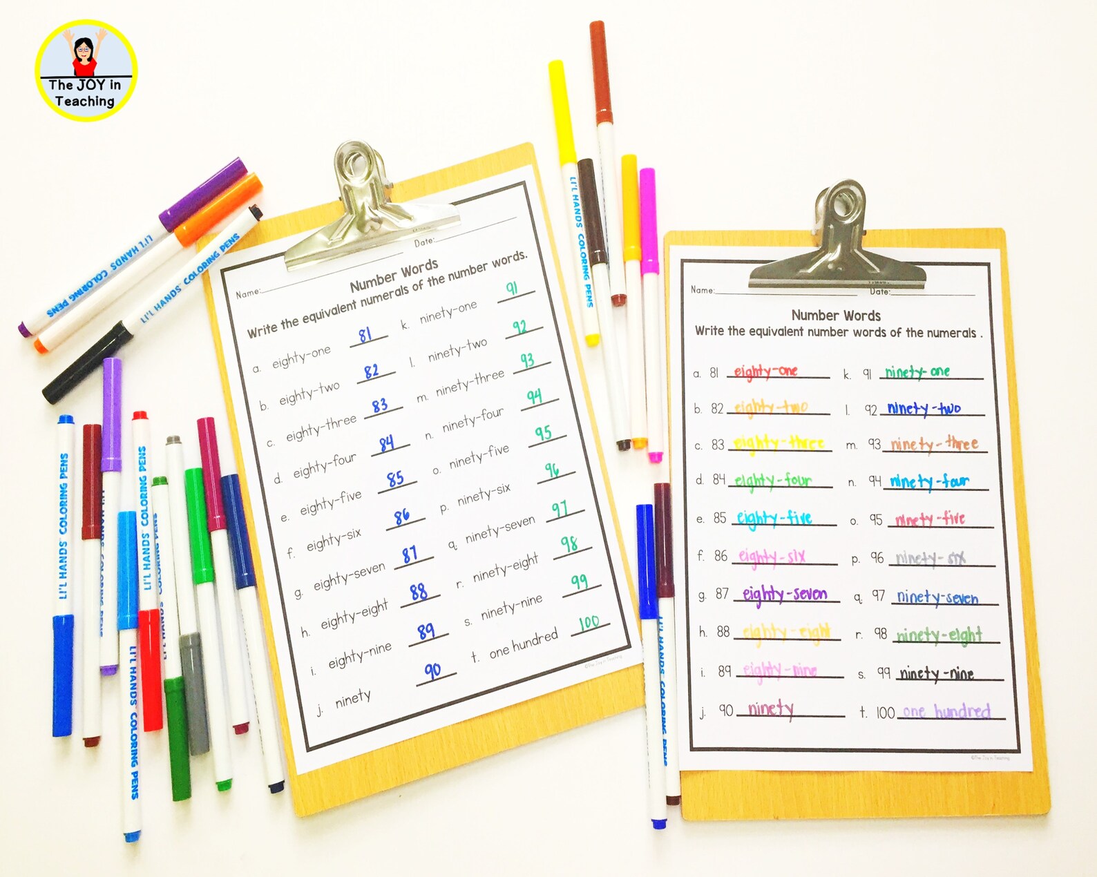 Number Words Numbers 1-120 Worksheet - Etsy