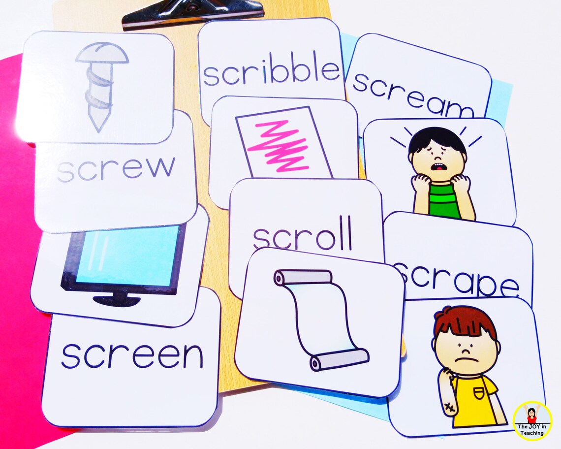 Trigraph Word and Picture Flashcards - Etsy