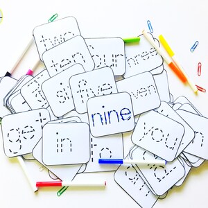 Tracing Sight Words Worksheet Literacy Center Activity - Etsy
