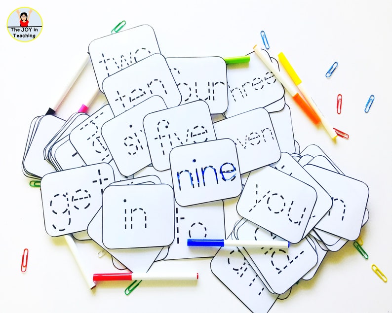 Tracing Sight Words Worksheet Literacy Center Activity - Etsy
