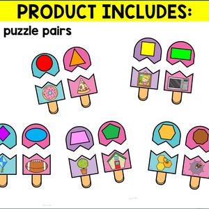 2D Shapes Real Life Objects Puzzle - Etsy