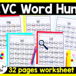 CVC Word Hunt - Etsy