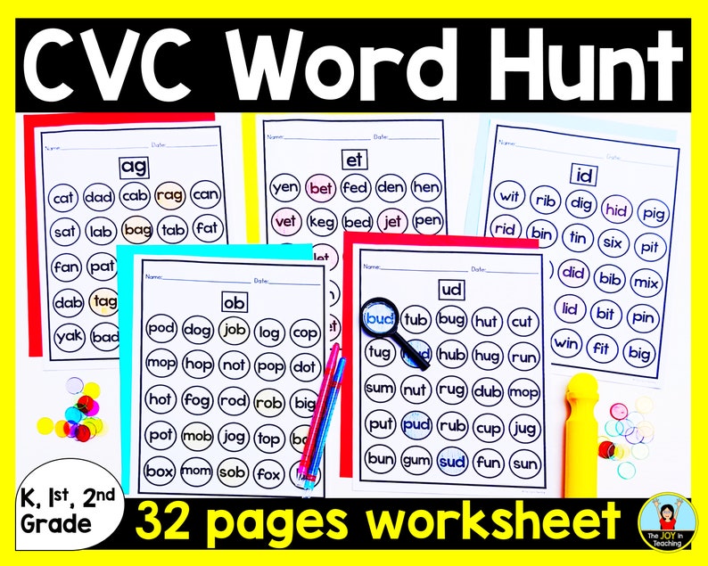 CVC Word Hunt - Etsy