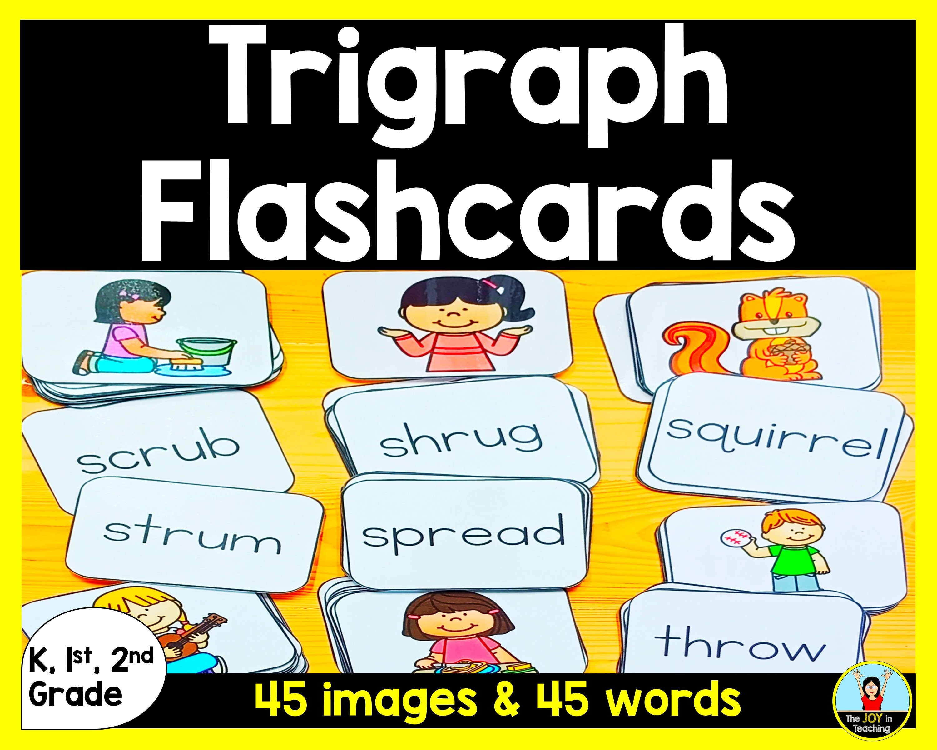 Trigraph Word and Picture Flashcards - Etsy