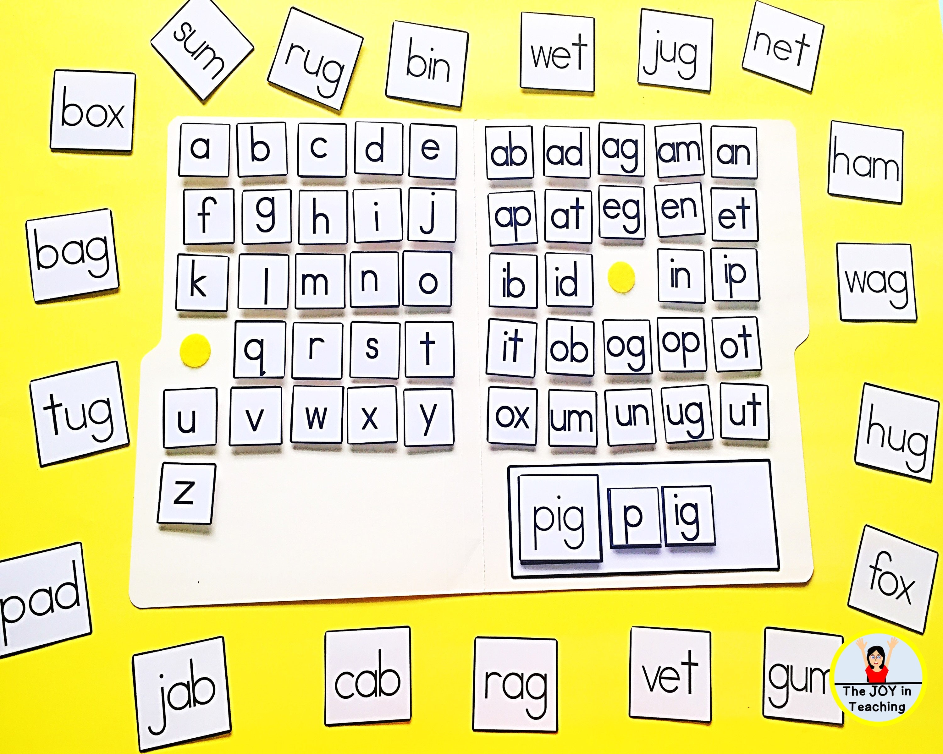 CVC Word Builder-word Families - Etsy