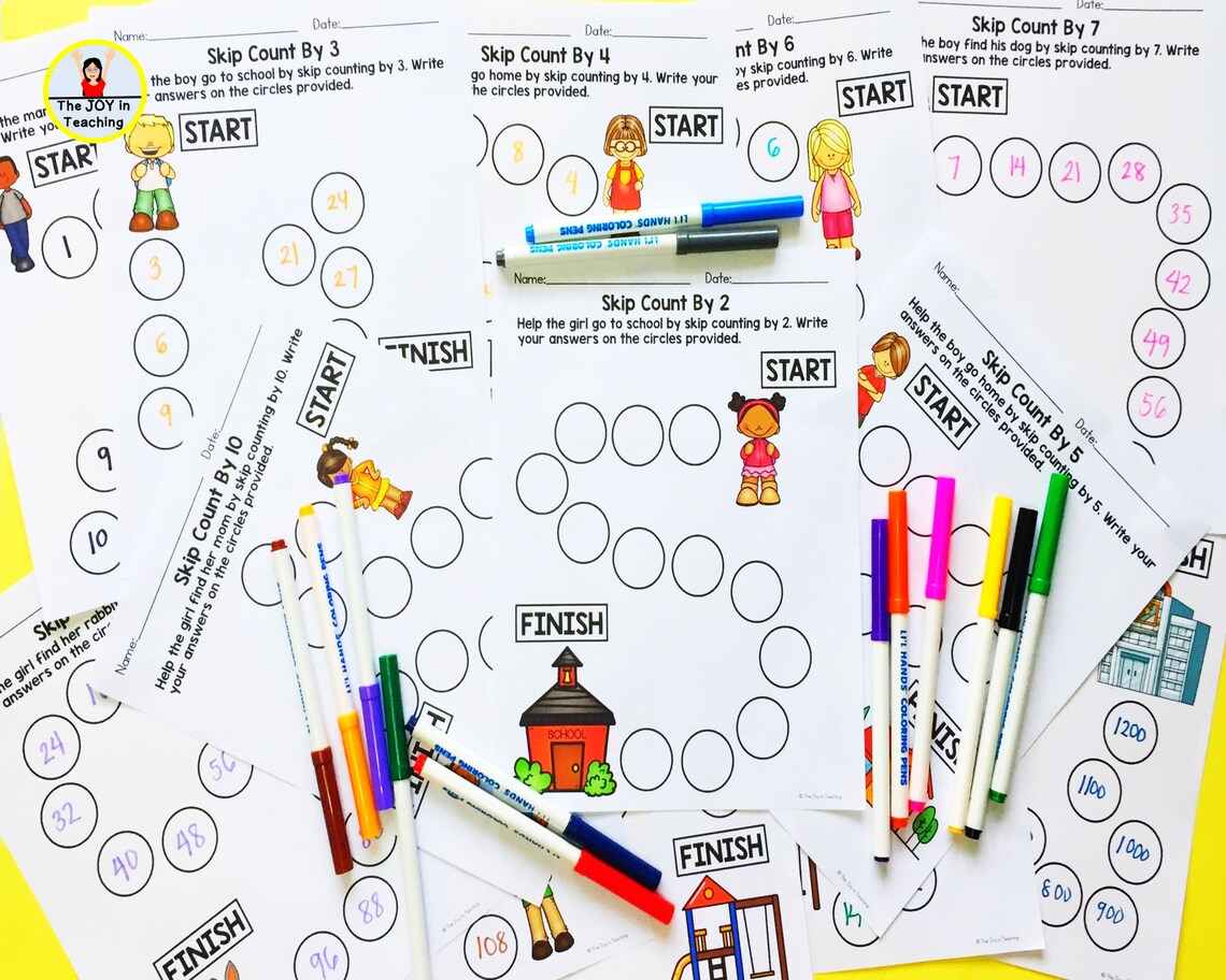 Skip Counting Maze Worksheet | Etsy