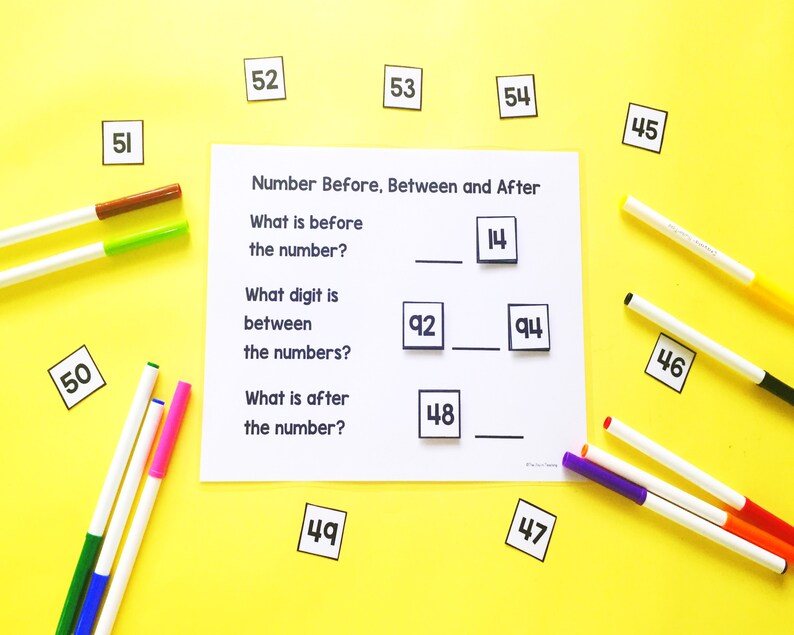 Number Math Center Activity - Etsy