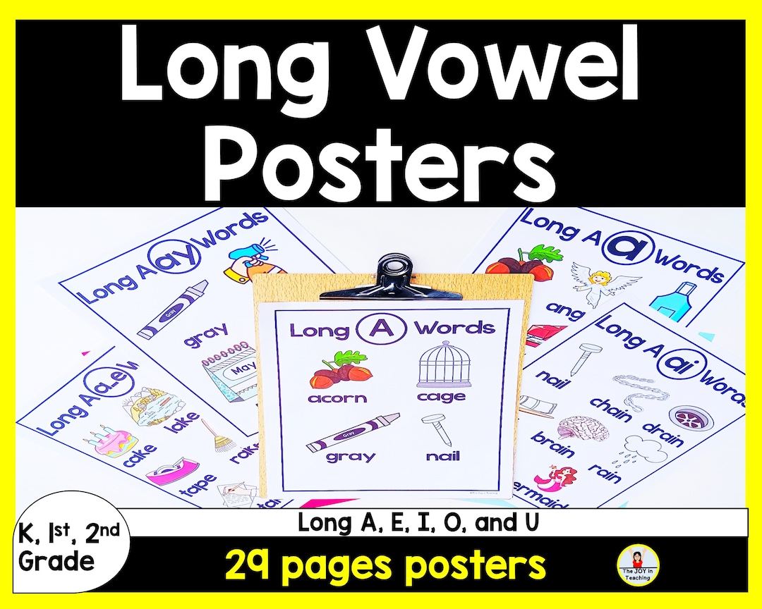 Long Vowel Posters - Etsy