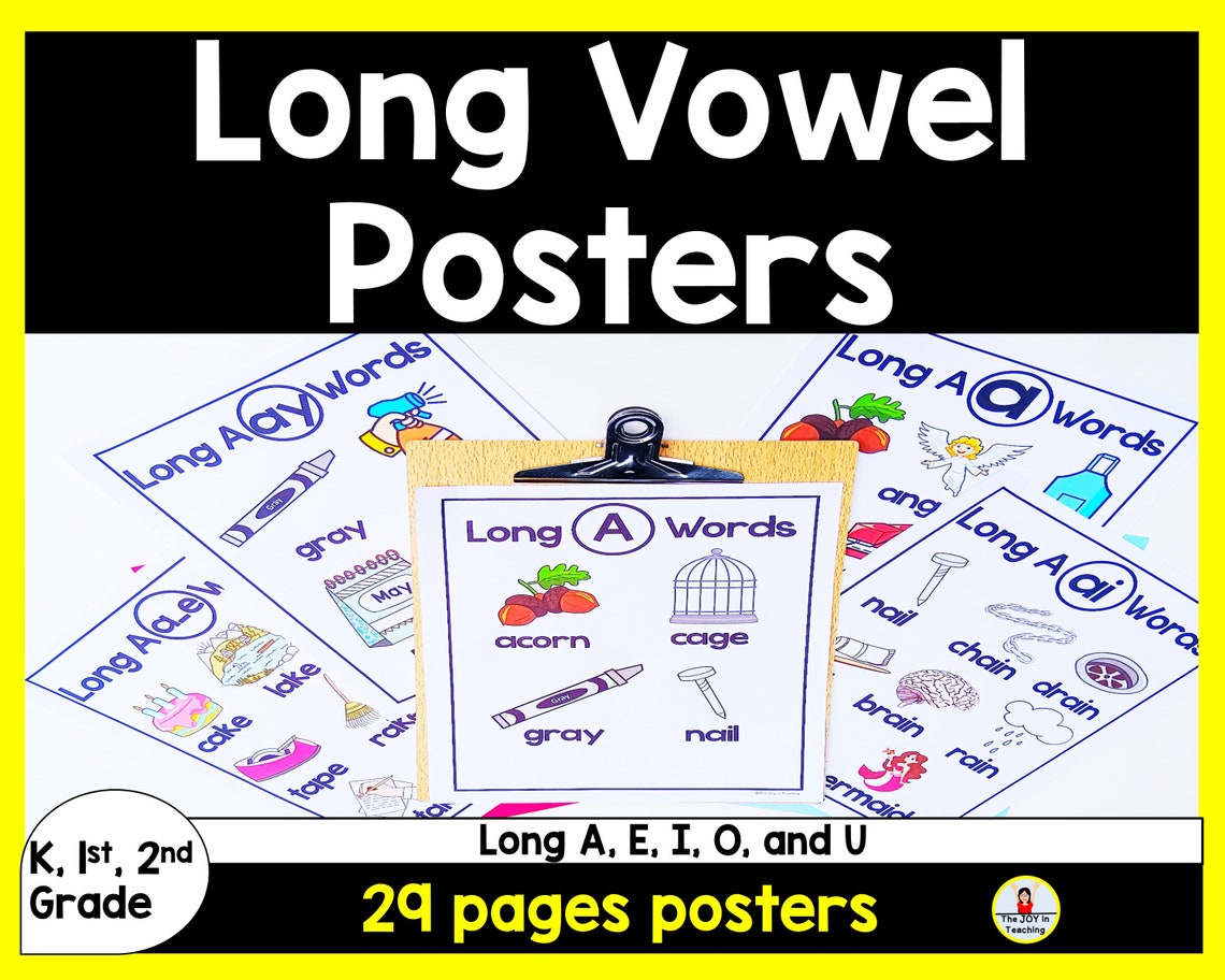 Long Vowel Posters - Etsy