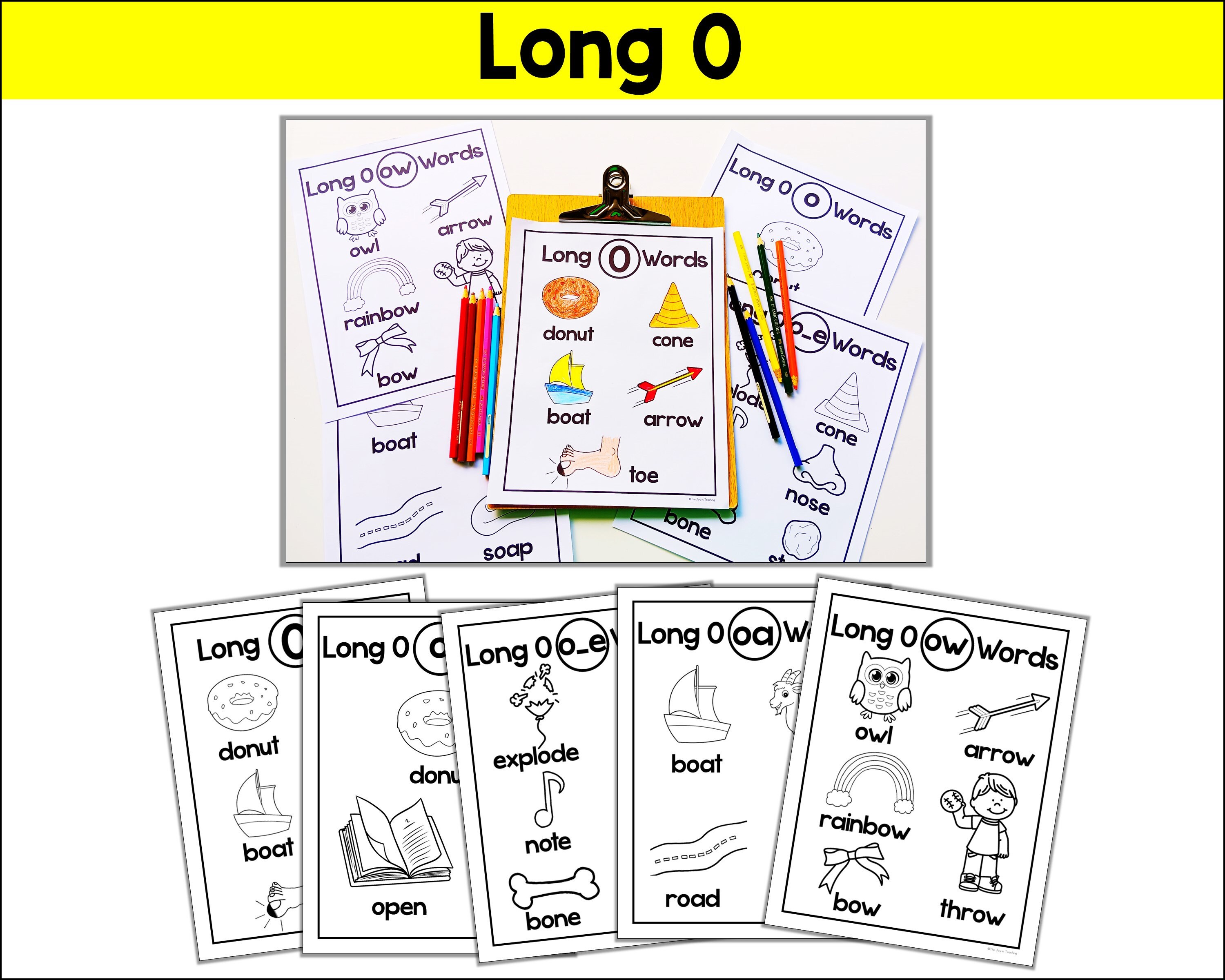 Long Vowel Coloring Pages - Etsy