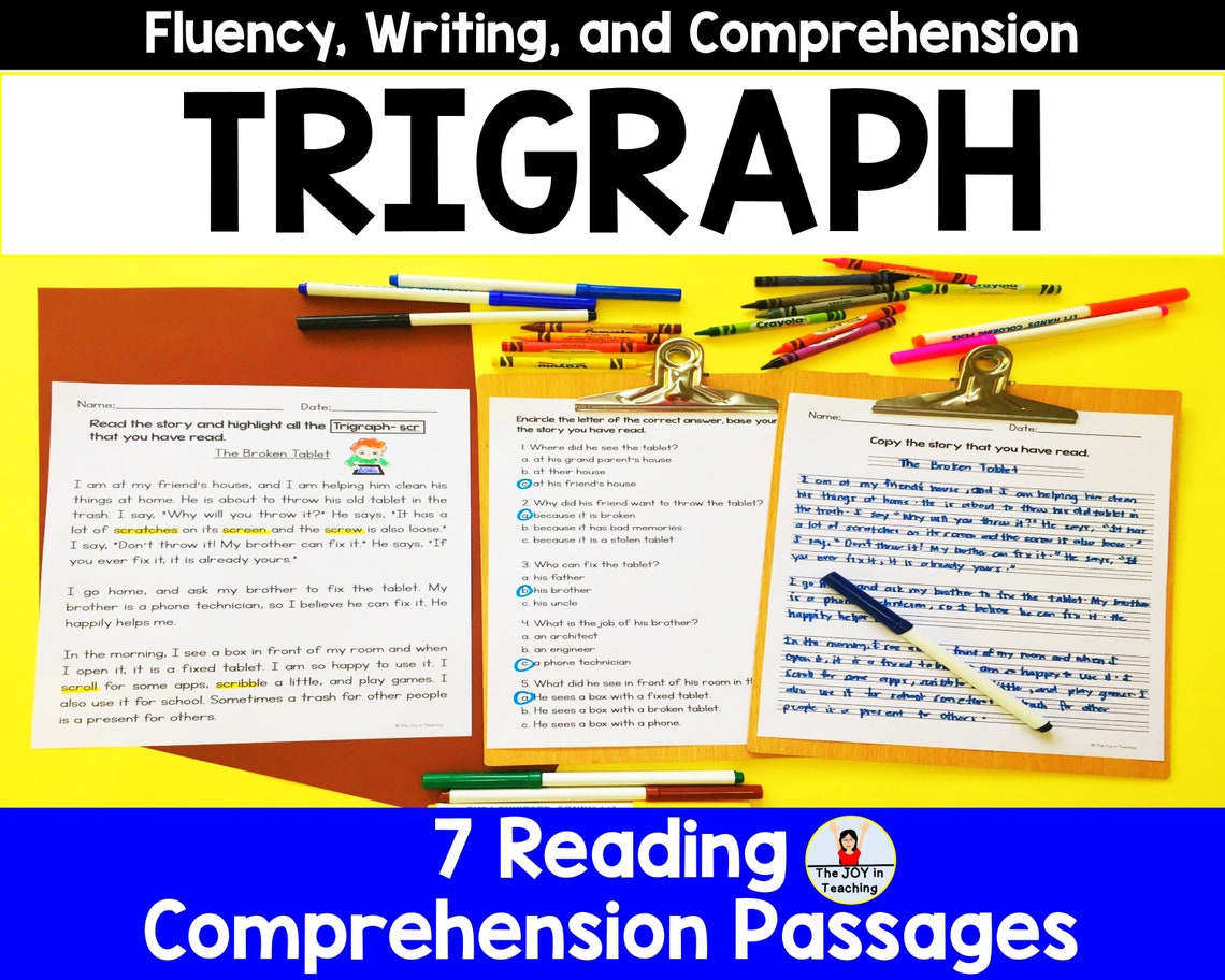 Trigraph Reading Comprehension Passage - Etsy UK