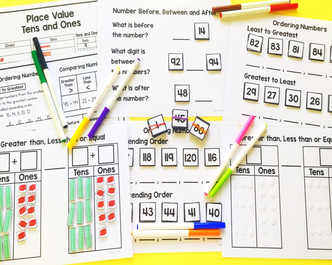 Number Math Center Activity - Etsy
