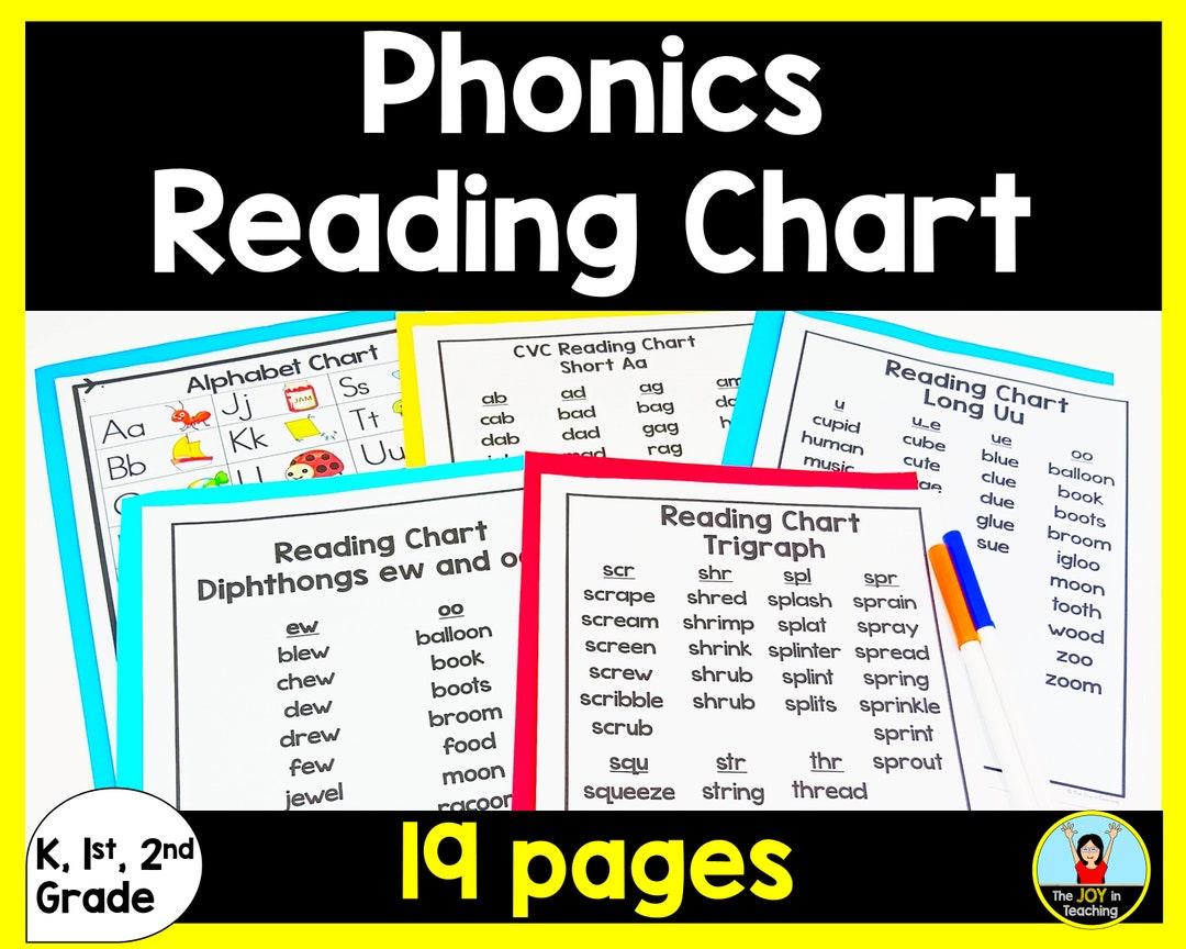 Phonics Reading Chart - Etsy
