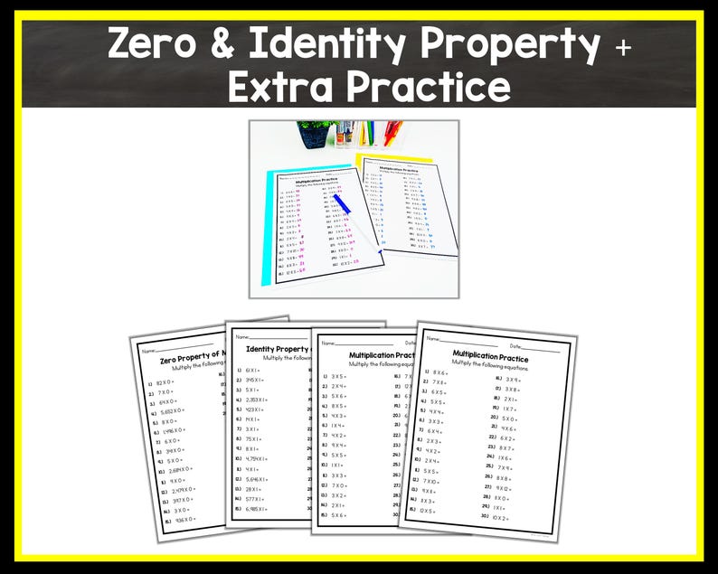 Properties of Multiplication Worksheet - Etsy