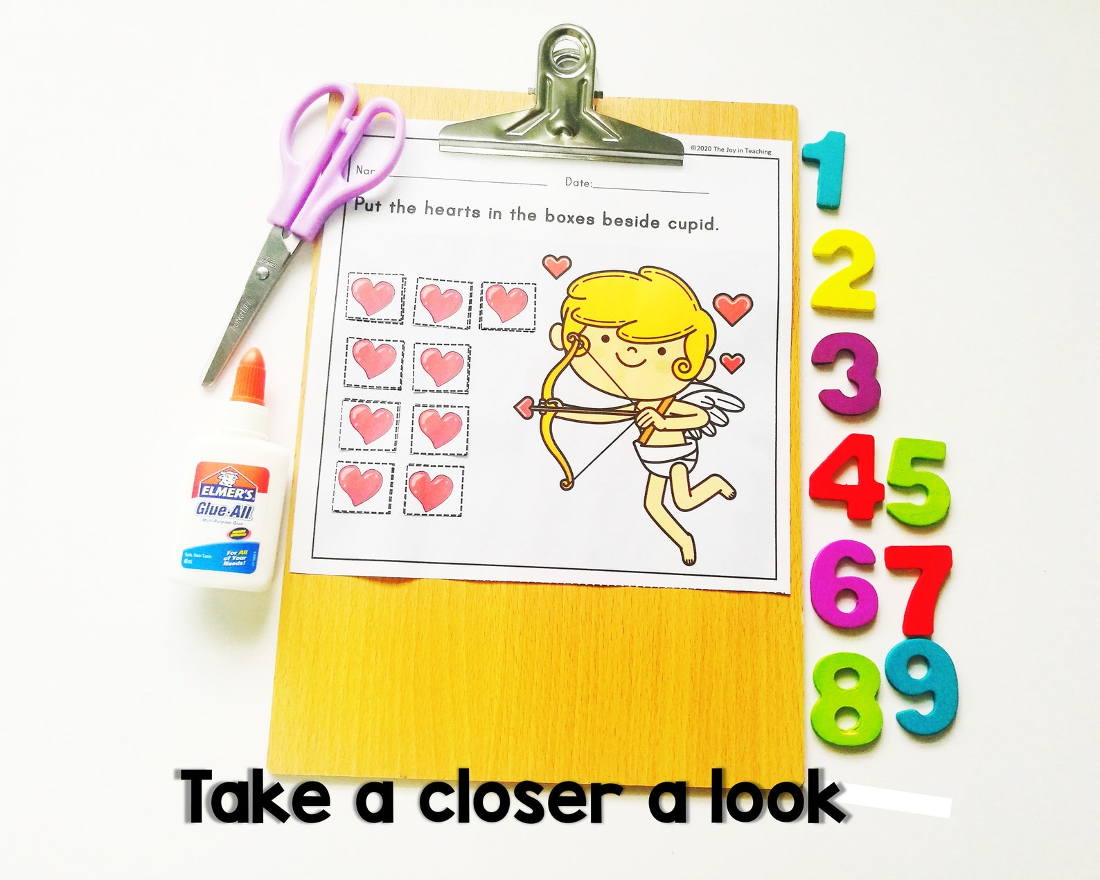 Numbers 1-10 Cut and Paste-number Counting Printable - Etsy