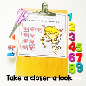 Numbers 1-10 Cut and Paste-number Counting Printable - Etsy