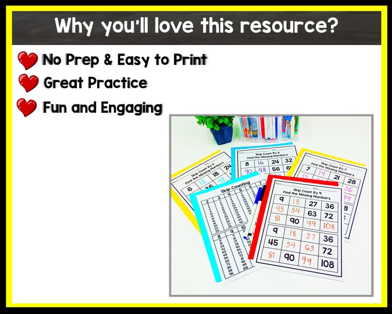 Skip Counting Missing Numbers Worksheet - Etsy Skip Counting Missing Numbers Worksheet - Etsy